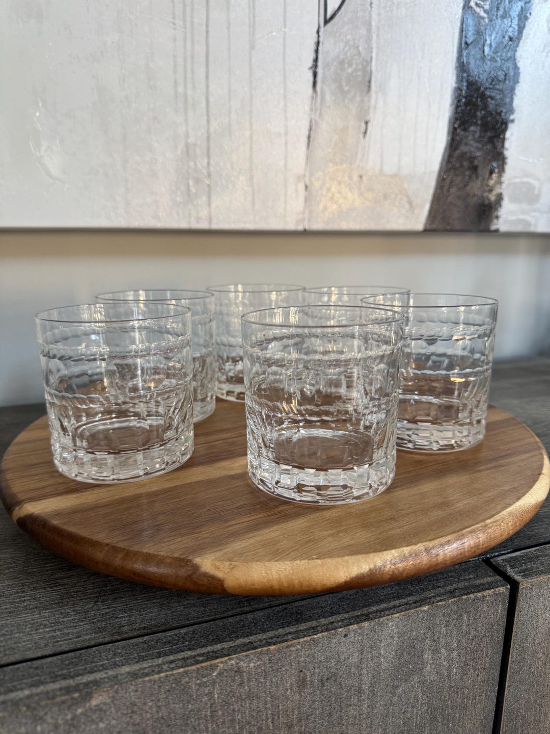 Set of 6 Imperial Glass Ohio Hampton Double Old Fashion Glasses ...