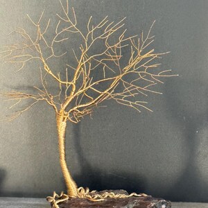 Vintage Twisted Copper Wire Tree Sculpture on Slate 12"x6" - Etsy