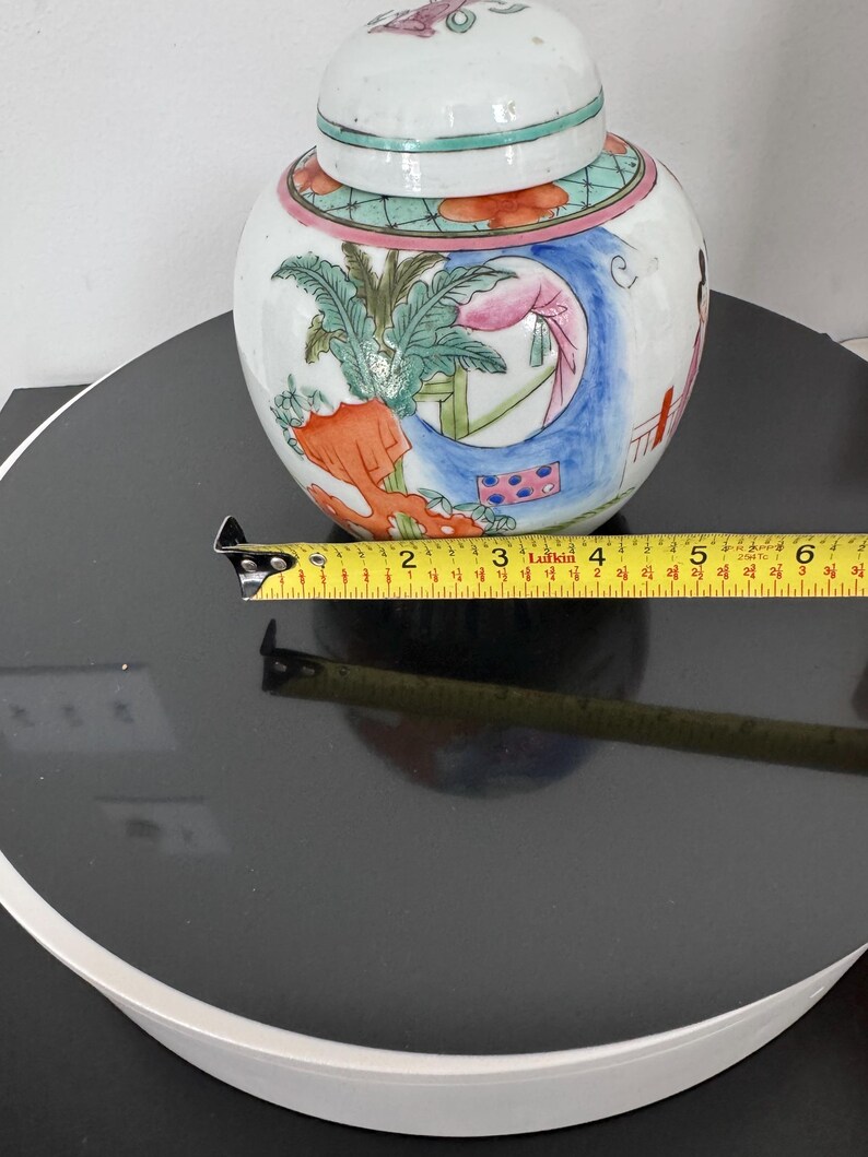 19th Century Antique China Export Porcelain Famille Rose Ginger Jar ...