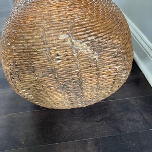 Large Early 20th Century Ariana Chinese Willow Rice Grain Basket 23.5 ...