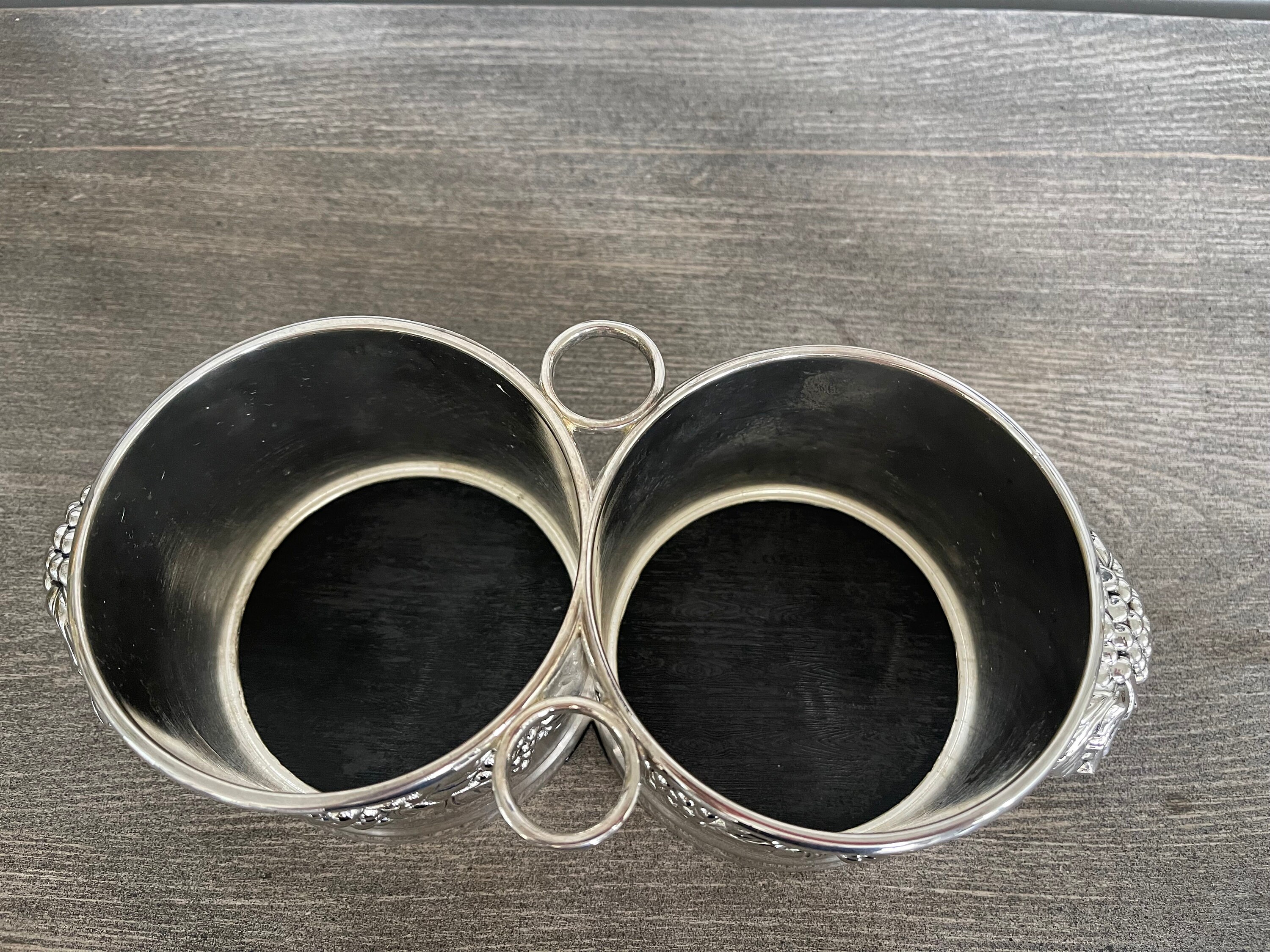 Vintage SILEA Silverplate Dual Wine Bottle Holder/coasters - Etsy