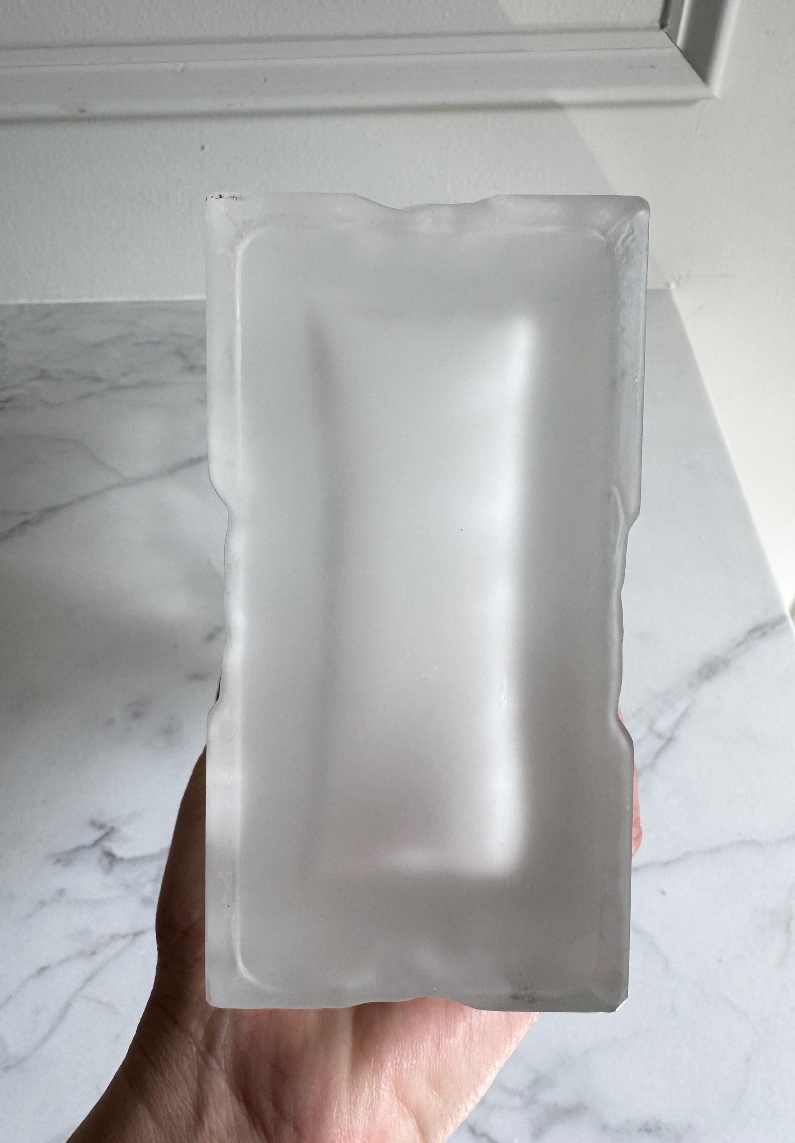 Vintage Mid Century Modern Art Deco Frosted Ice Cube Shaped Vase With ...