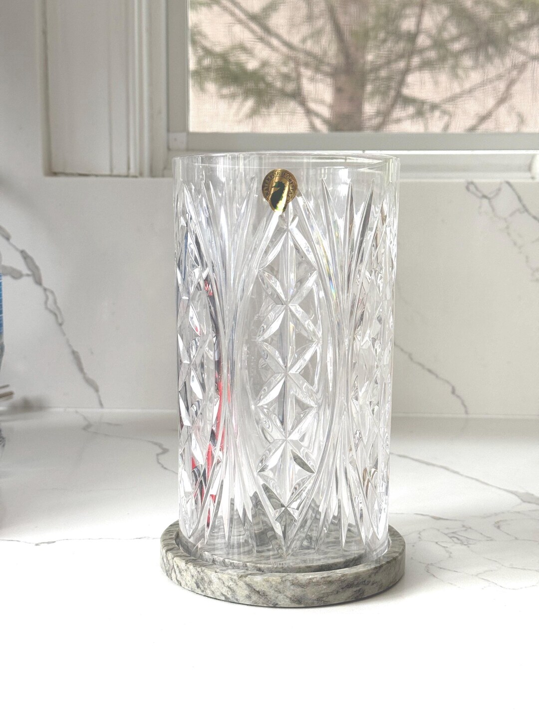 WATERFORD Ah Chara Failte Crystal Hurricane Lamp Shaped Candle Holders ...