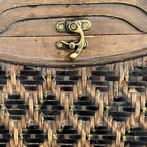 Large Hinged Wooden Wicker Keepsake Chest Box 16x 10x8 - Etsy