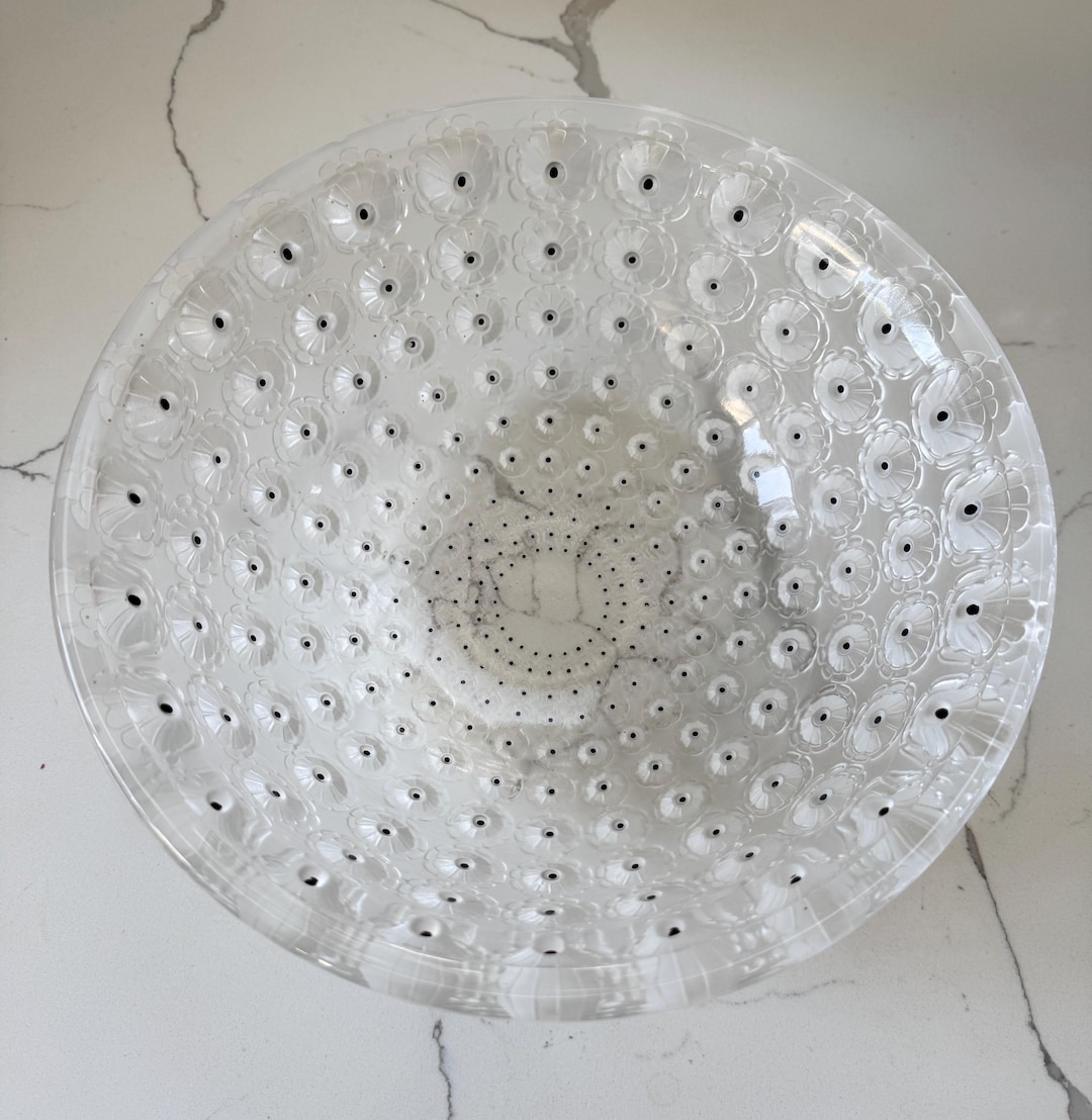 Large Lalique Nemours Crystal Floral Bowl 10"x4" - Etsy