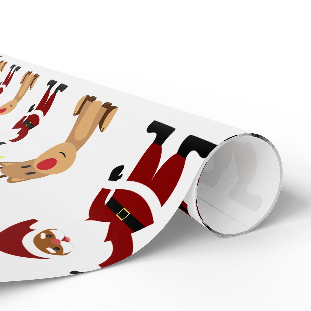Santa and His Red Nose Wrapping Papers - Etsy