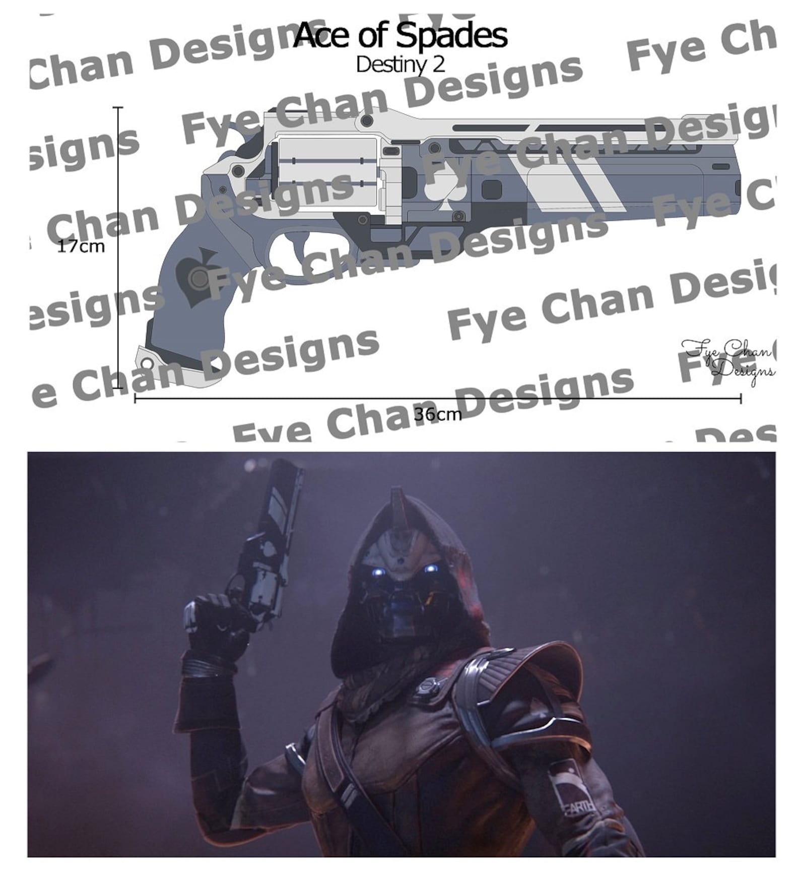 Ace of Spades Pattern DIY Template EVA Foam Blueprint From Destiny 2 - Etsy