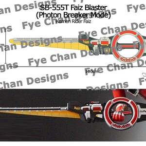 SB-555T Faiz Blaster (photon Breaker Mode) Pattern DIY Template EVA ...