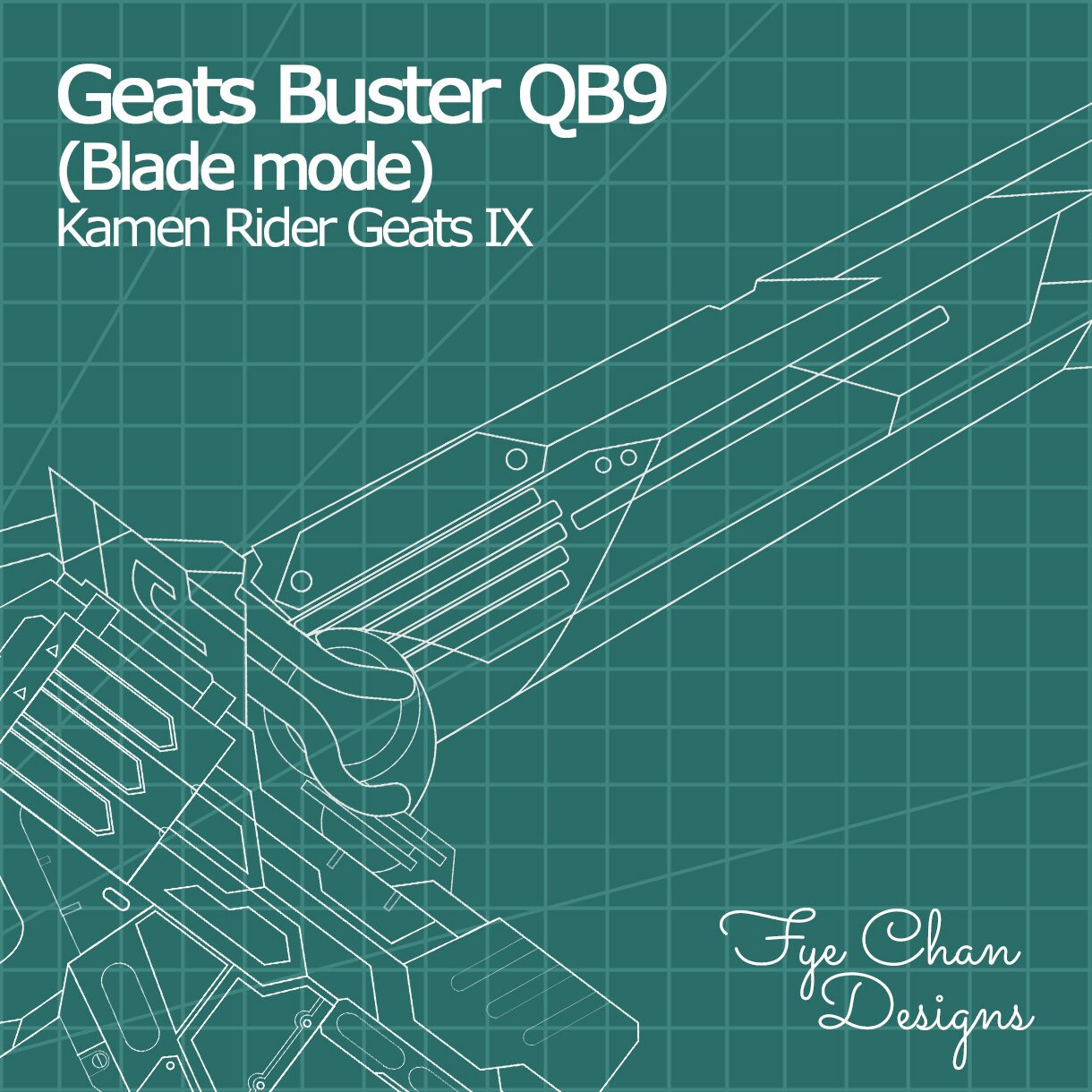 Geats Buster QB9 (blade Mode) Pattern DIY Template EVA Foam Blueprint ...