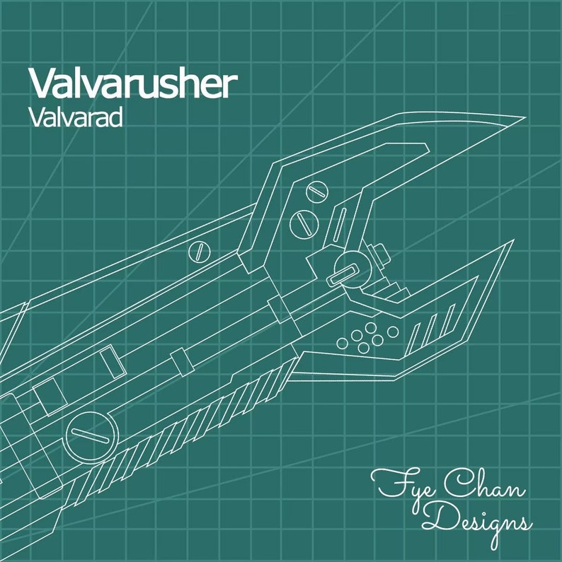 Valvarusher Pattern DIY Template EVA Foam Blueprint From Kamen Rider ...