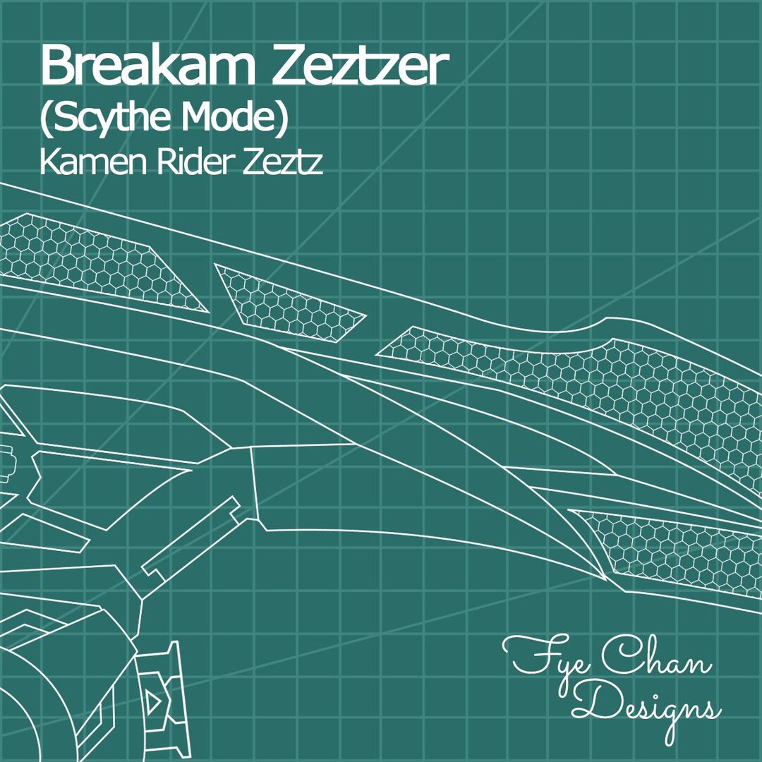 Breakam Zeztzer (scythe Mode) Pattern DIY Template EVA Foam Blueprint ...