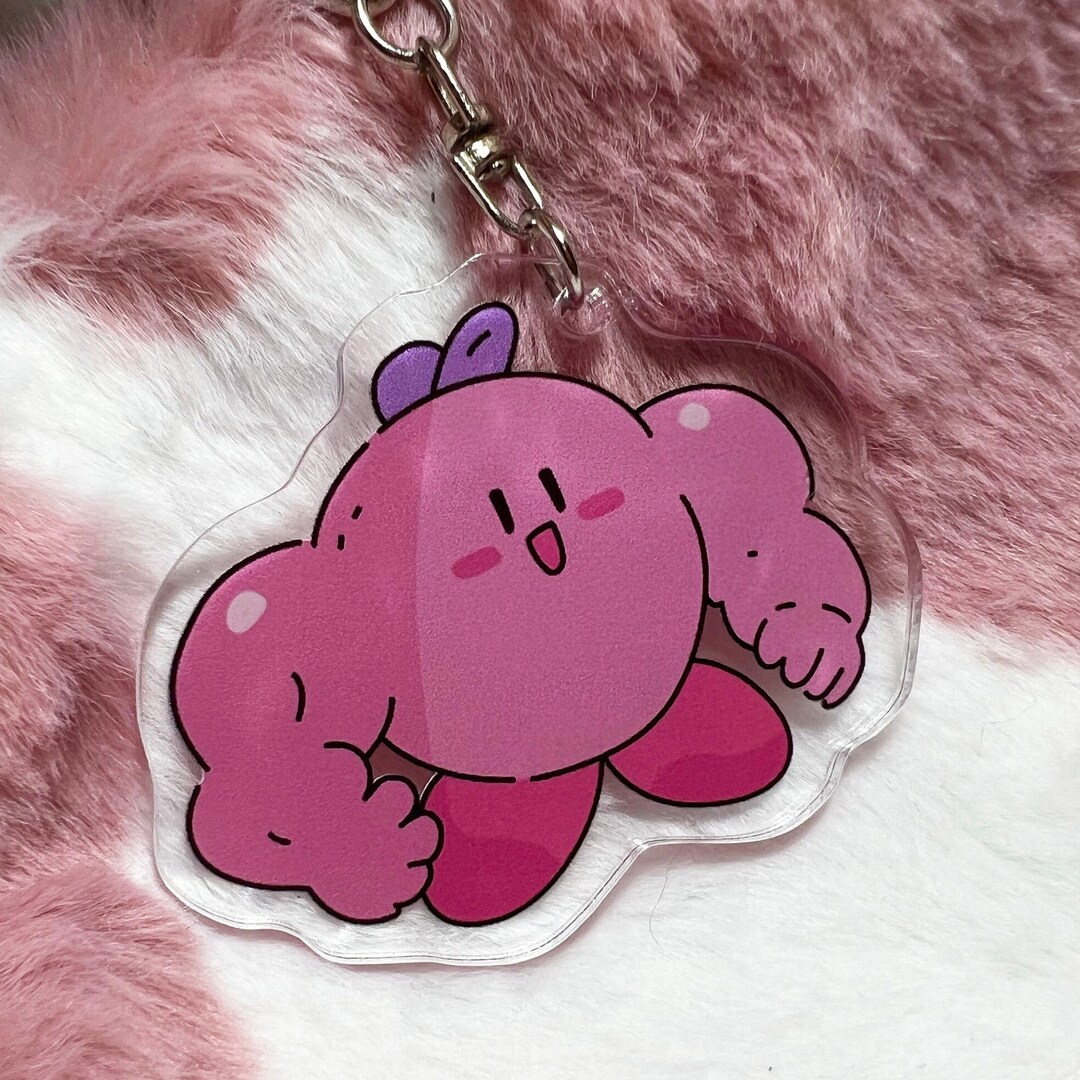 Kirby Acrylic Keychain Muscular Kirby Keyring/keychain Cute - Etsy UK