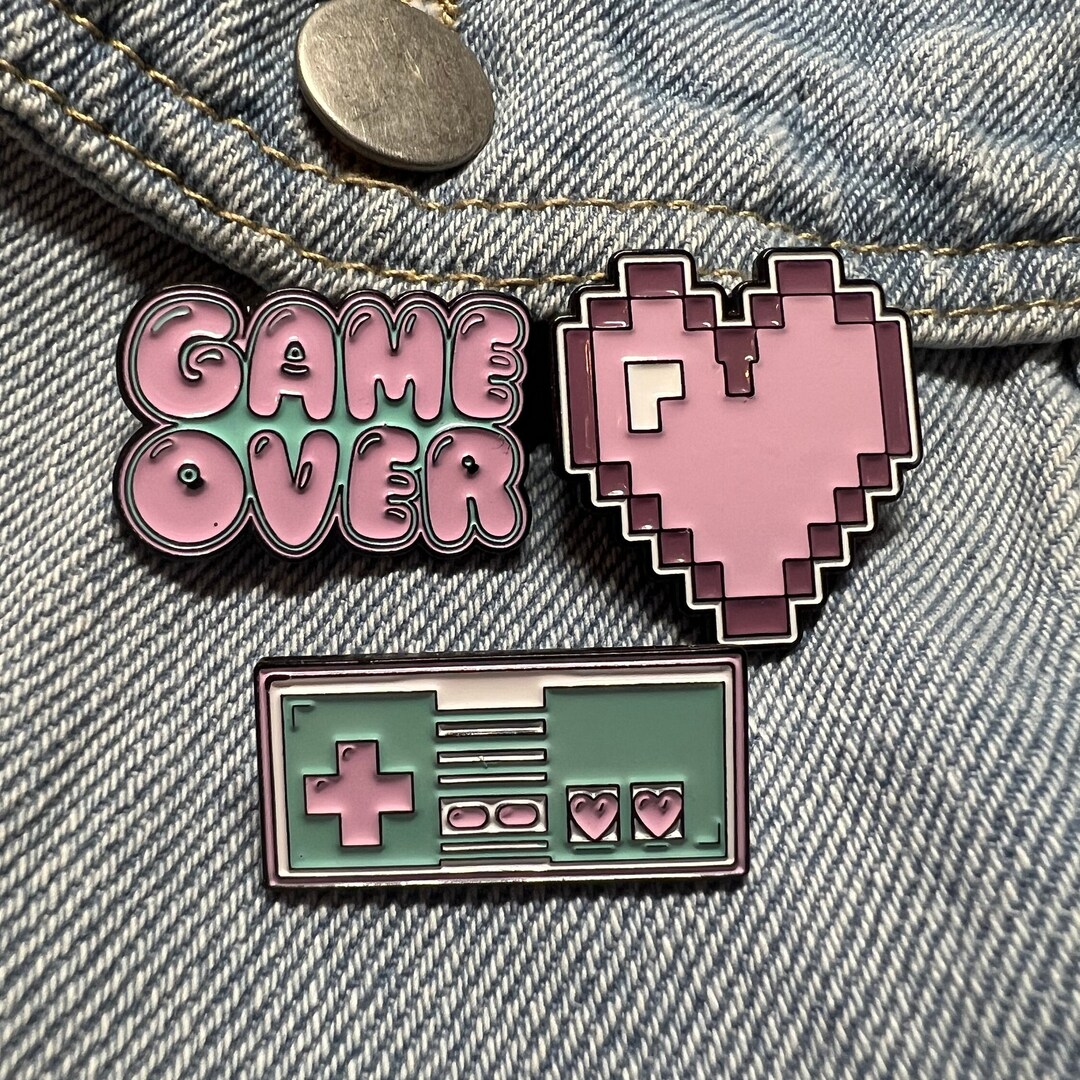 Gamer Girl Pin Badge Set - Etsy