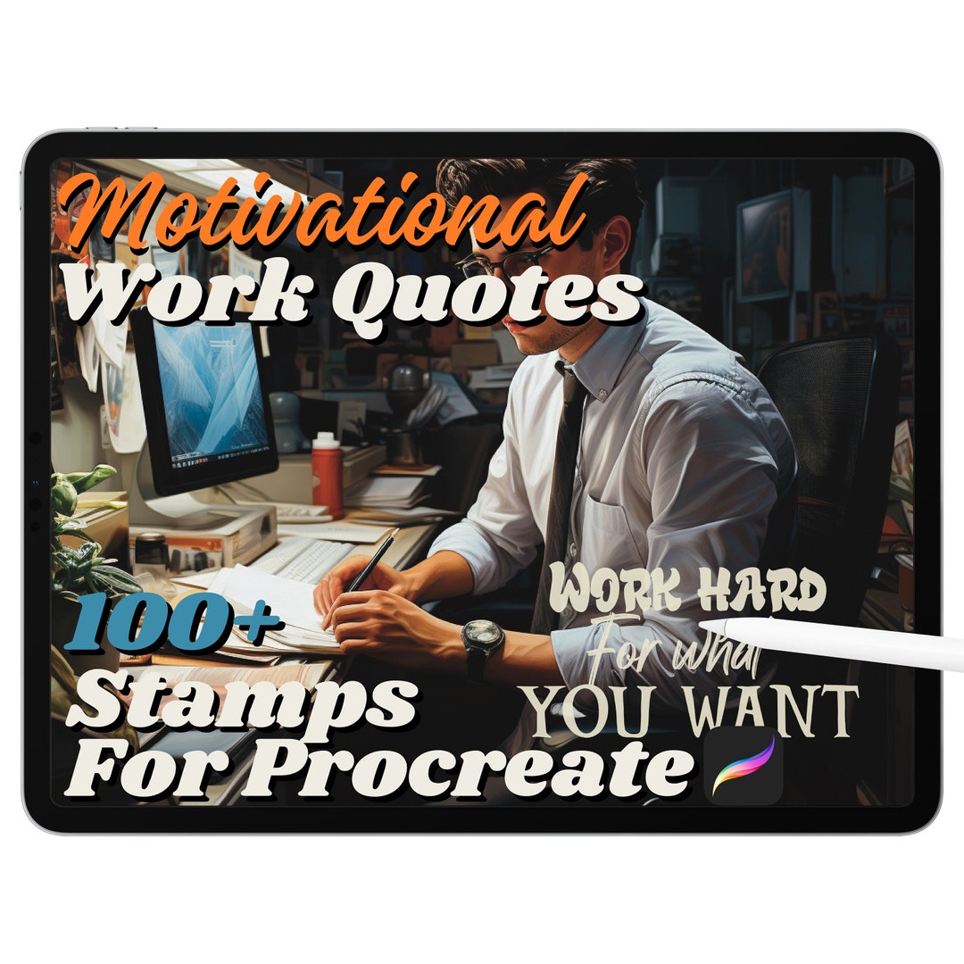 100+ Motivational Quotes for the Workplace Procreate Stamps ...
