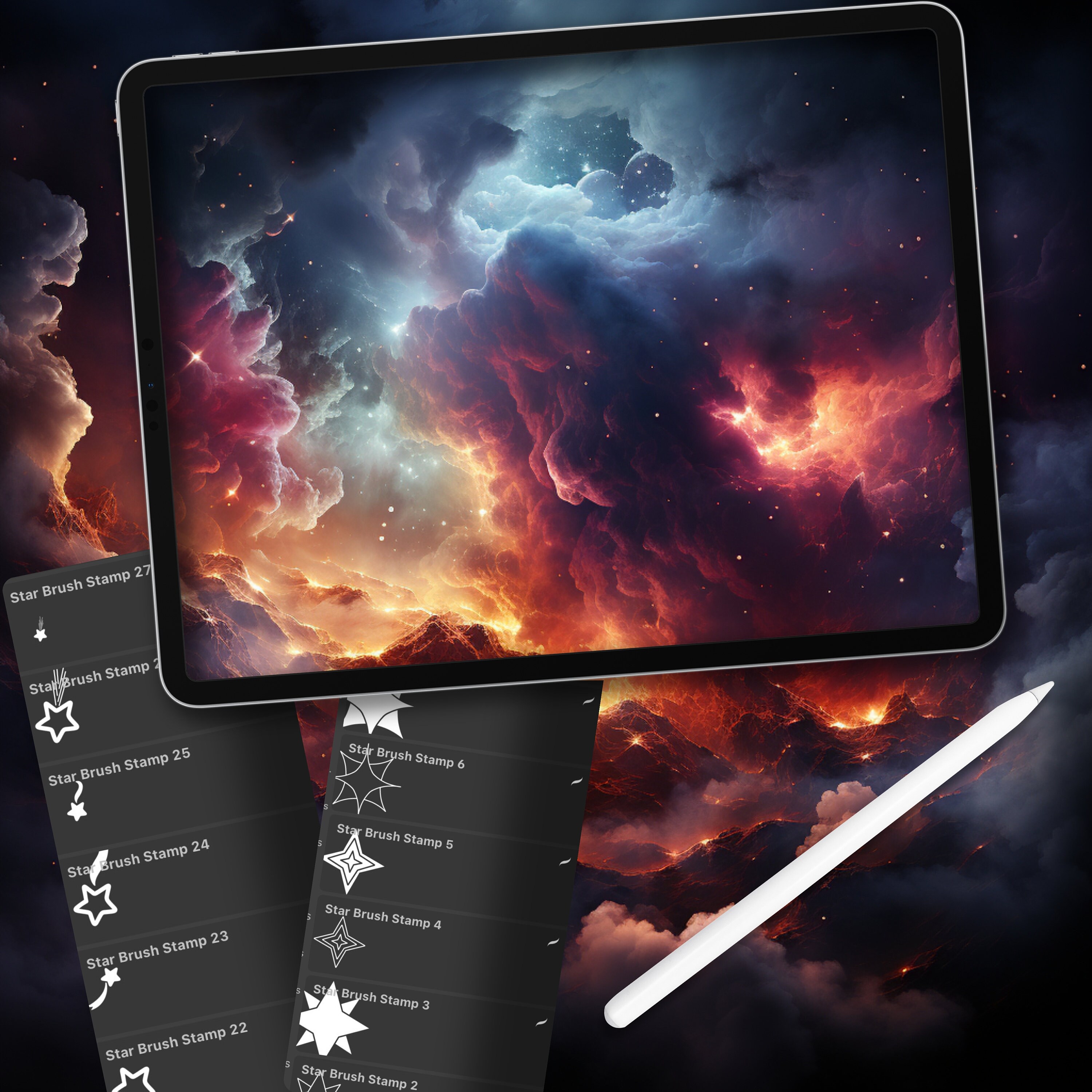 80 Star Procreate Brushes Star Stamps and Brushes Digital - Etsy