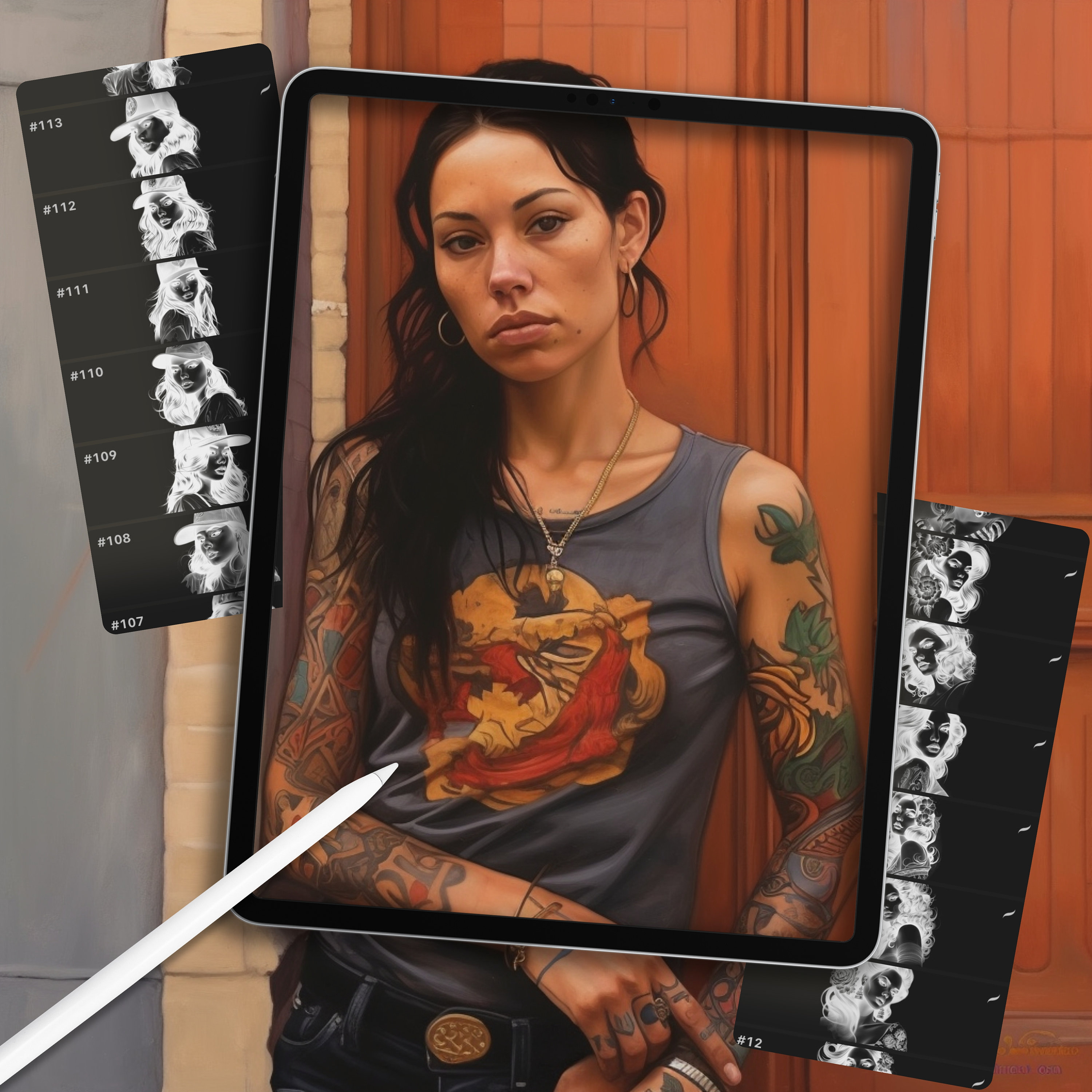 100 Chicano Women Procreate Stamps, Chicano Art Brushes for Procreate ...