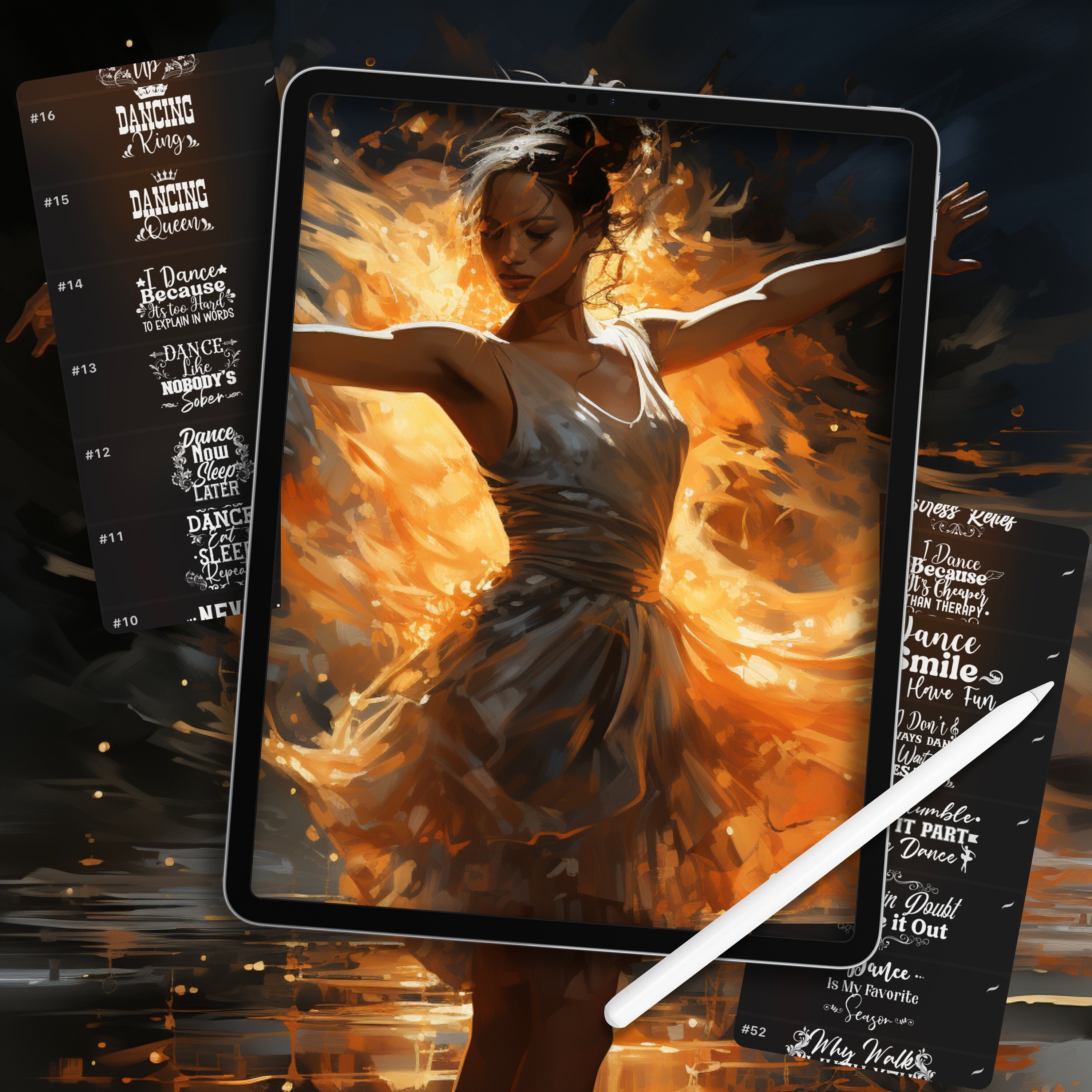 Funny Dance Quotes Dance Teacher Quotes Procreate Stamp Brushes Digital ...