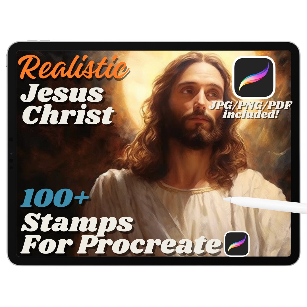 100+ Jesus Christ Stamps for Procreate, Religious Tattoo Stamp Brush ...