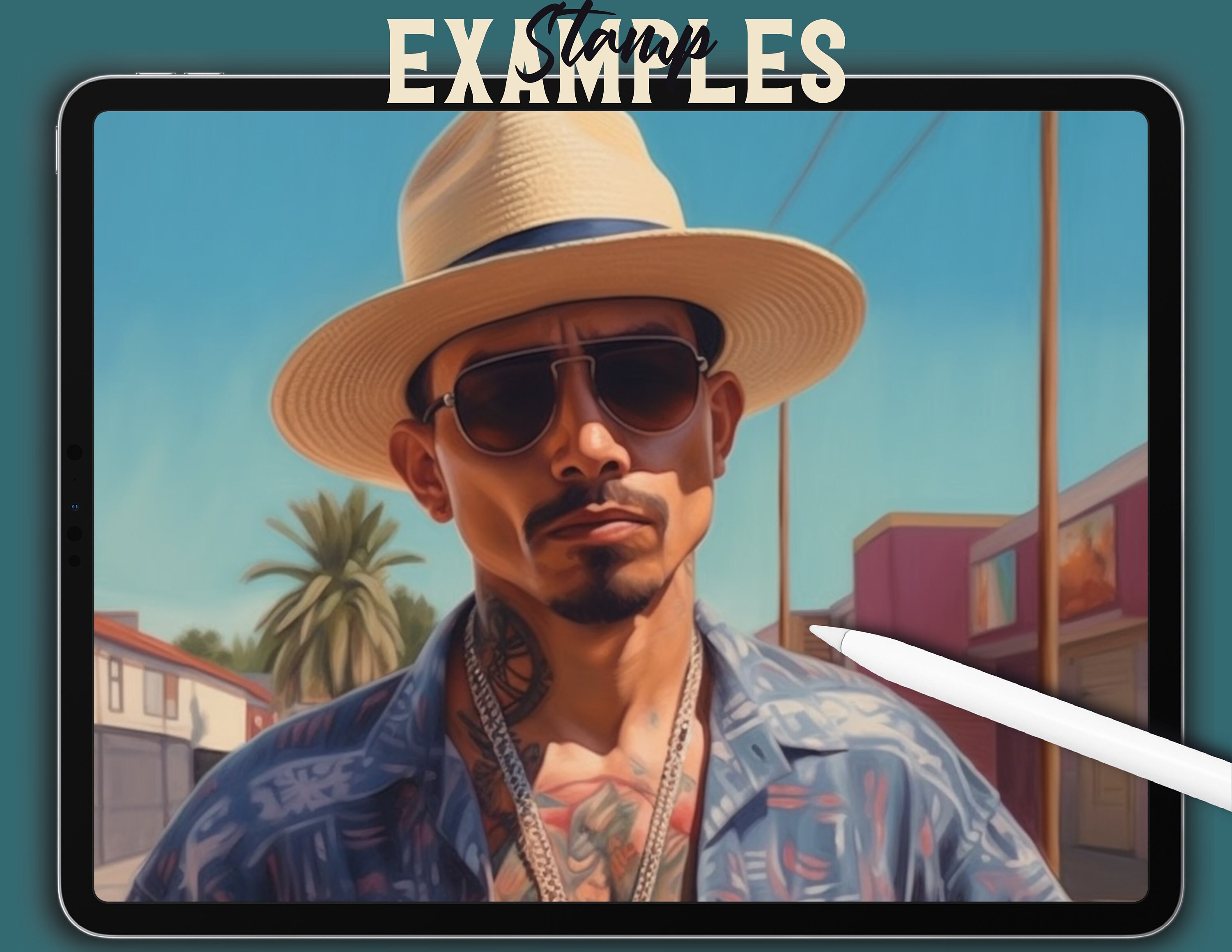 100 Chicano Men Procreate Stamps, Chicano Art Brushes for Procreate ...