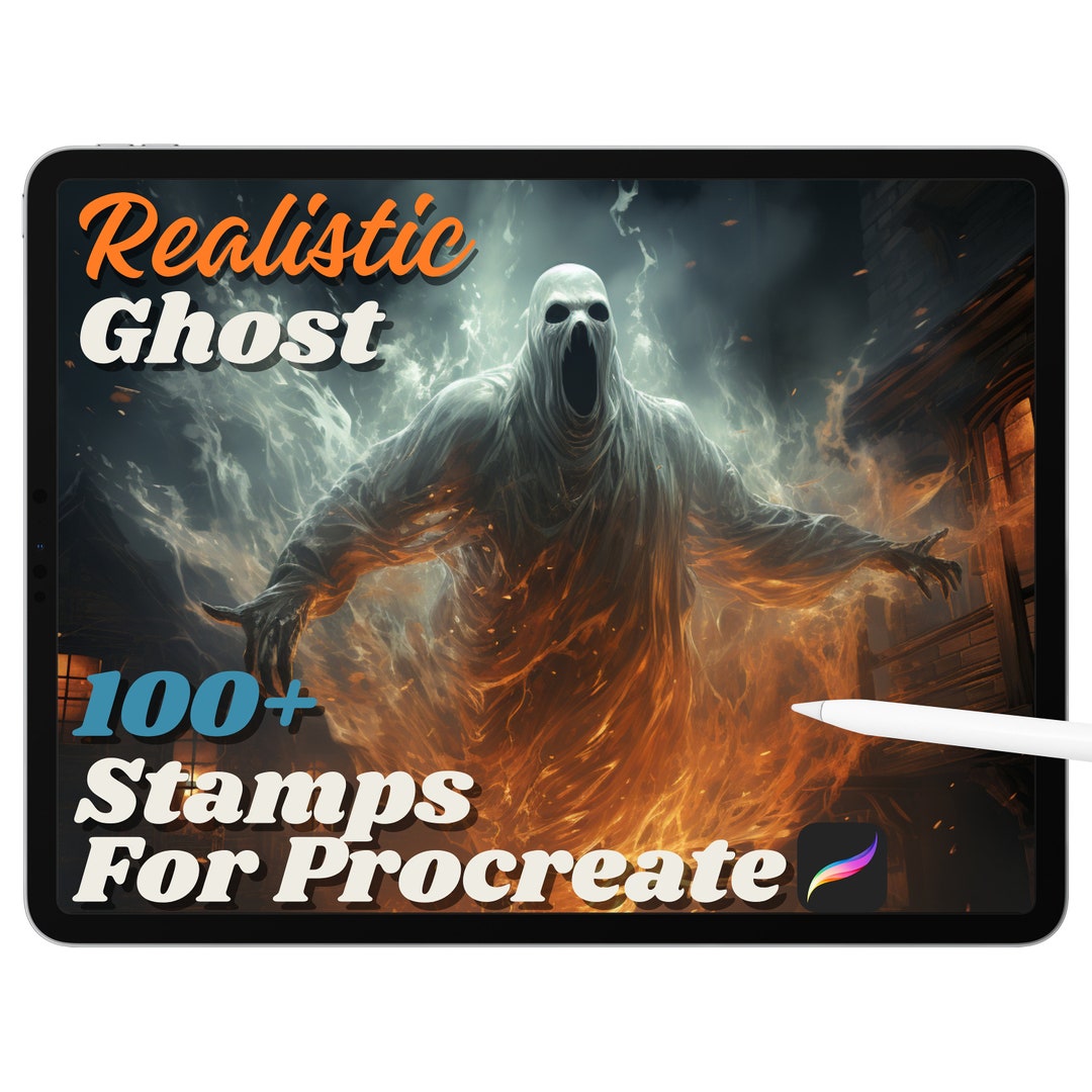 100+ Procreate Ghost Stamps, Ghost Halloween Procreate Stamp Brush ...