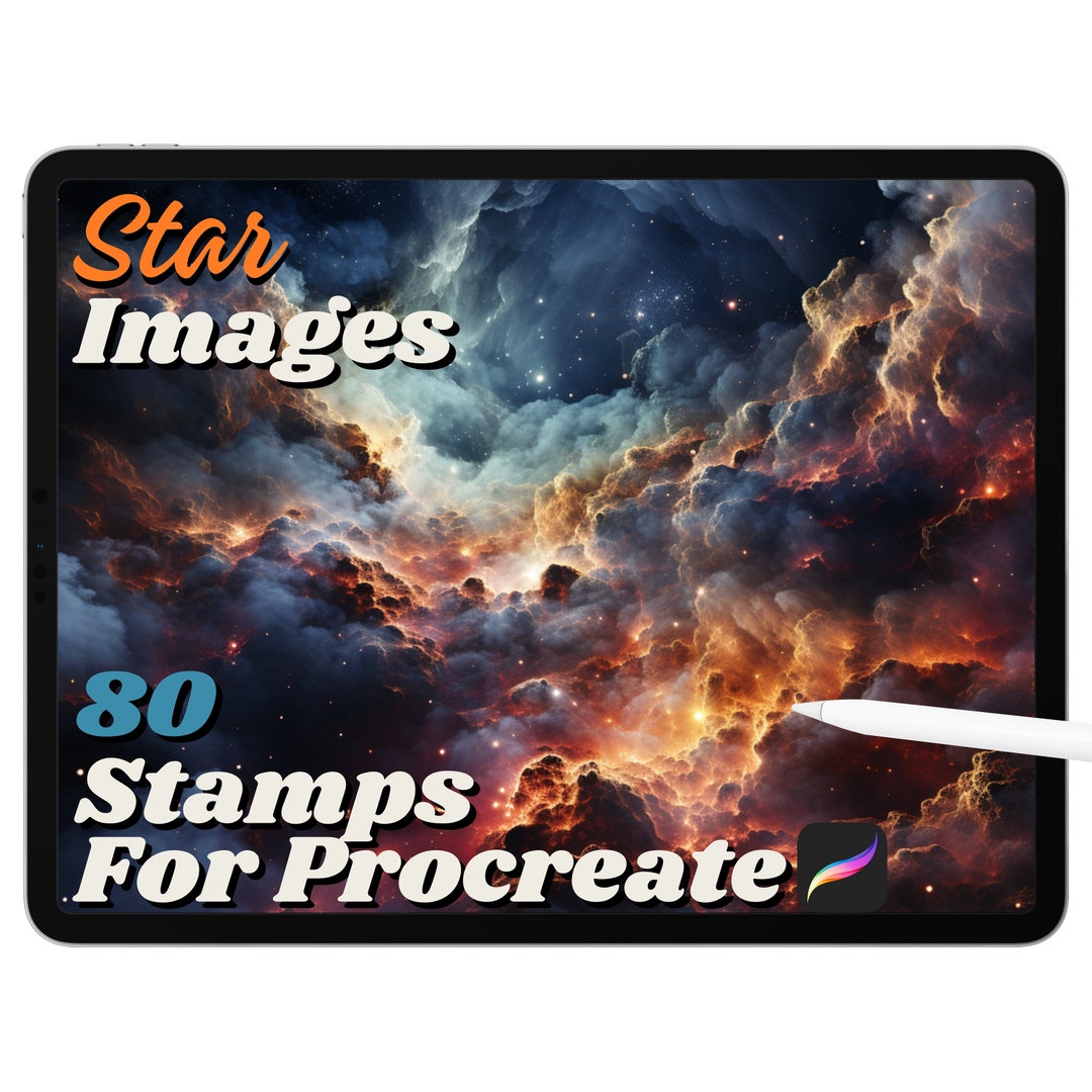 80 Star Procreate Brushes, Star Stamps and Brushes, Digital Stars, Star ...