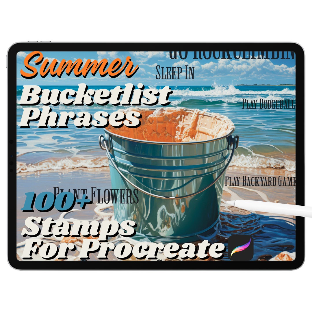 120 Summer Bucket List Ideas Procreate Stamps | Summer Break to Do List ...