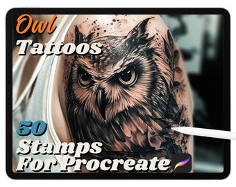 Procreate Tattoo Brush Set Birds of Prey - Etsy