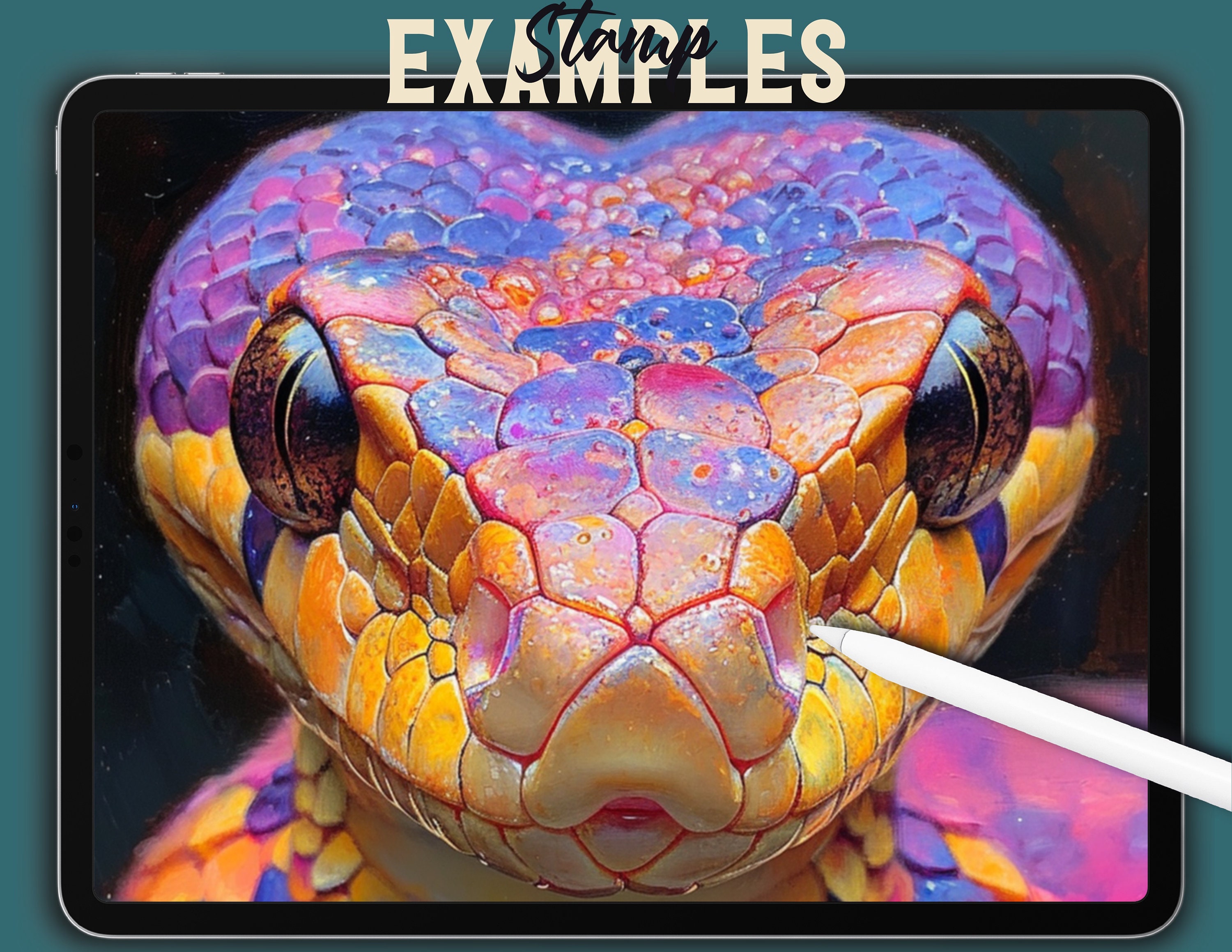 100 Realistic Snake Procreate Stamp Brushes, Snake Tattoo Stamps ...