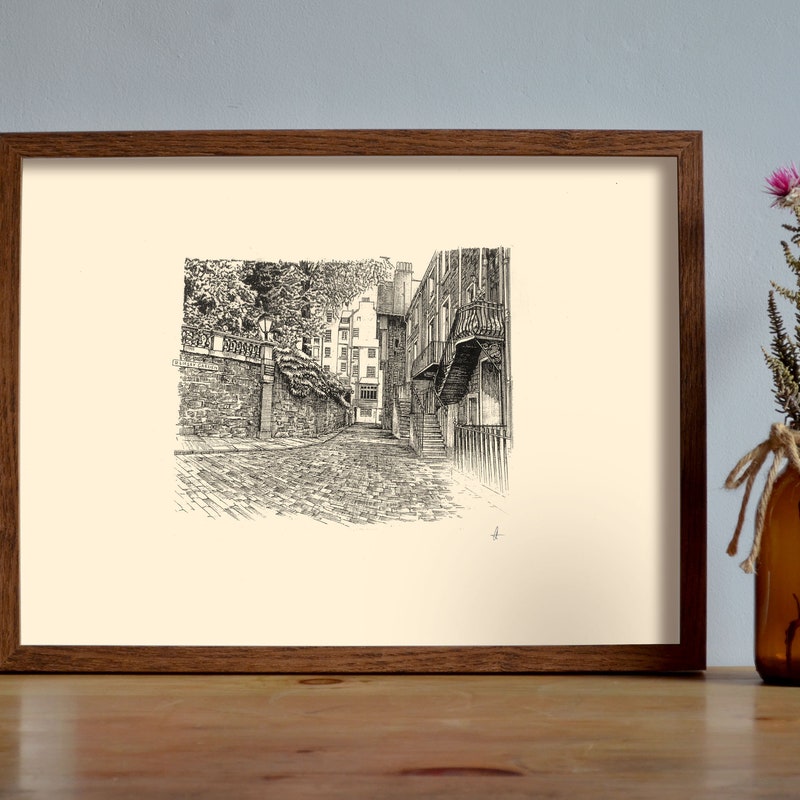 Ink Drawing City Scene - Etsy