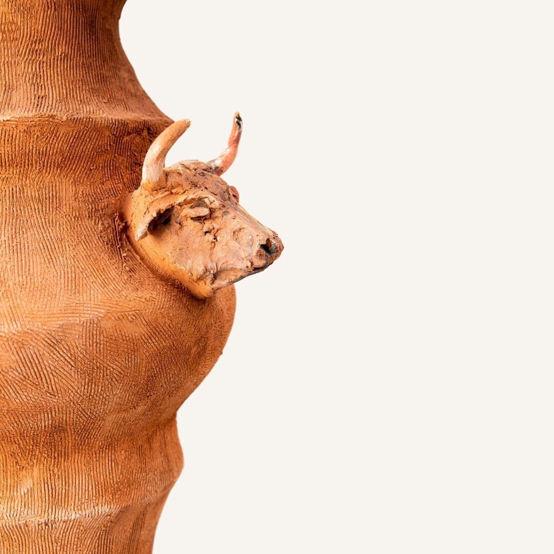 Ceramic Bull Sculpture Table Lamp Shade monte 1 - Etsy