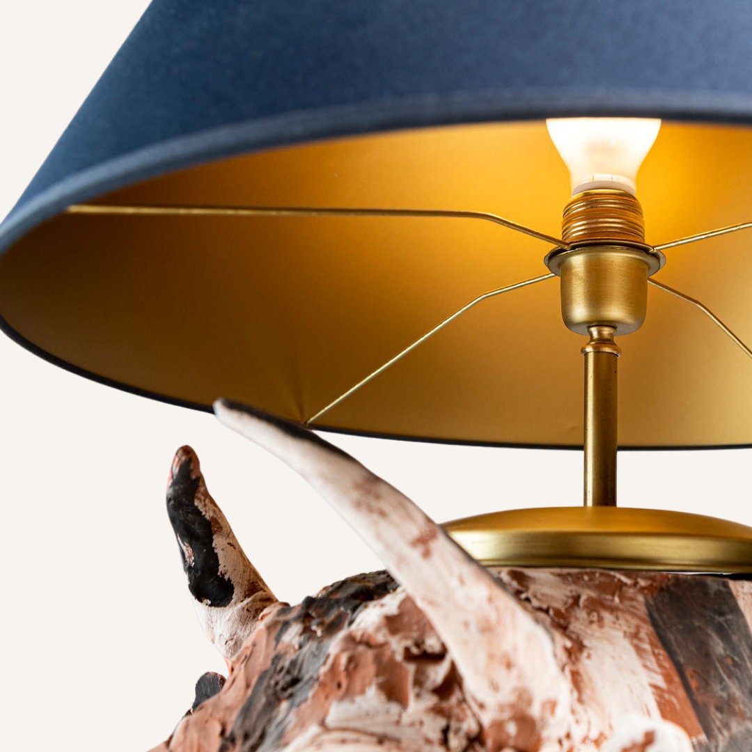 Ceramic Bull Table Lamp Shade monte 3 - Etsy