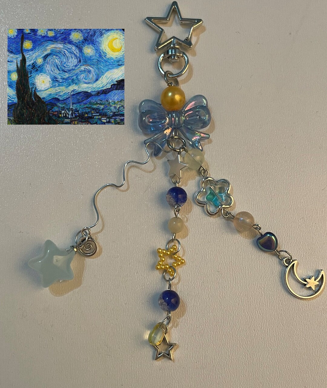 Vincent Van Gogh Inspired Starry Night Keychain / Art / Gifts - Etsy