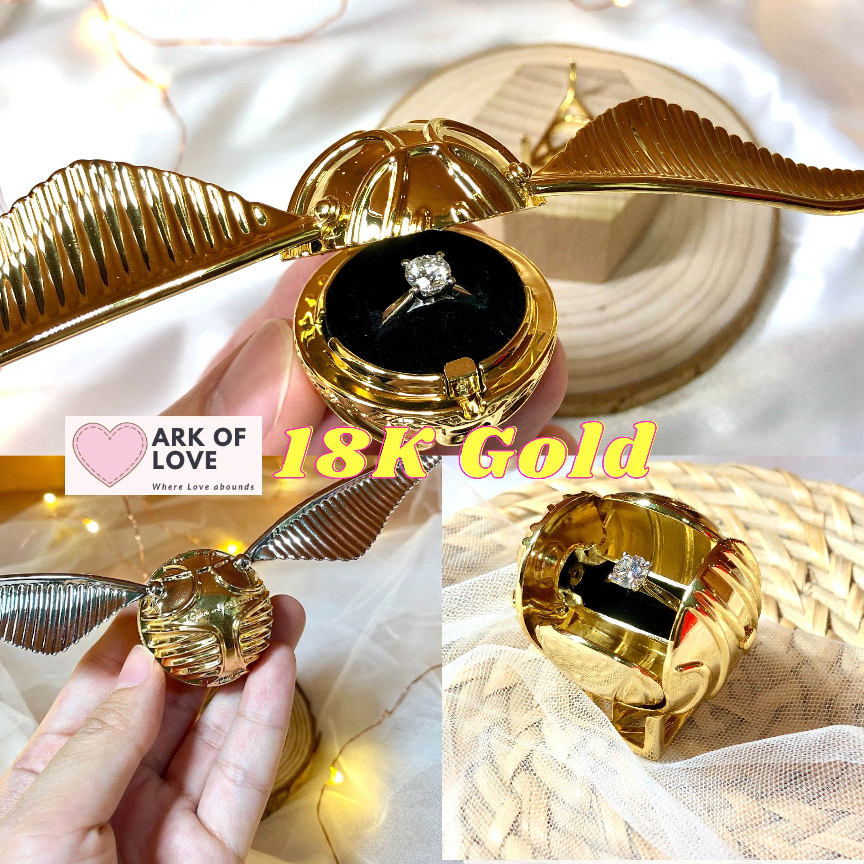 Creative Jewelry Box Organizer Golden Snitch Ring Box, 54% OFF