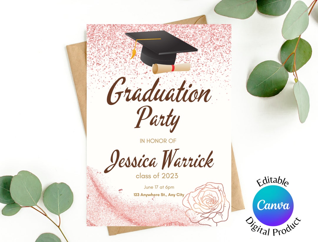 Graduation Invitation, 2023 Graduation Invitation Template, Graduation ...