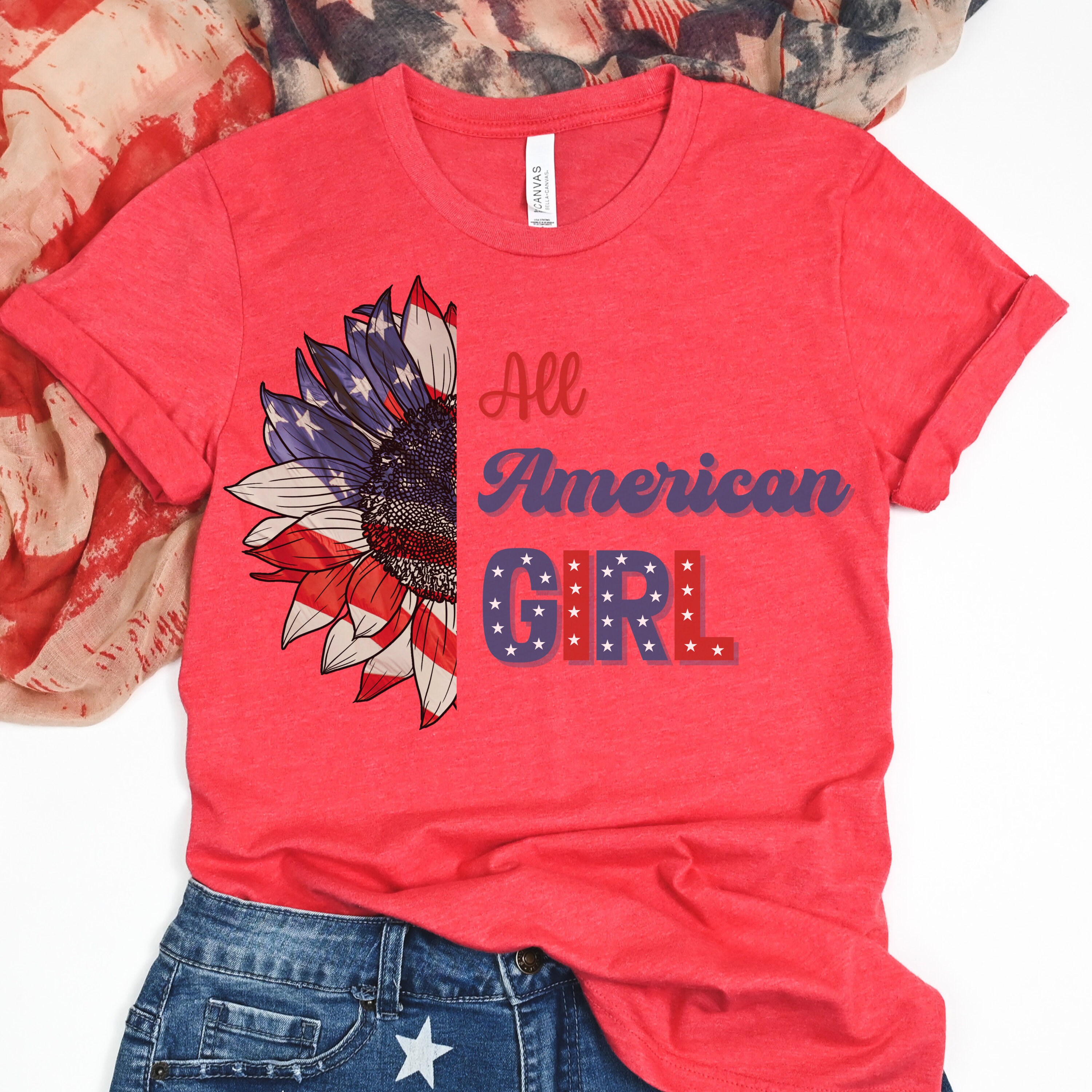 All American Girl Fourth of July Shirt, 4th of July Shirt, Unisex Shirt ...