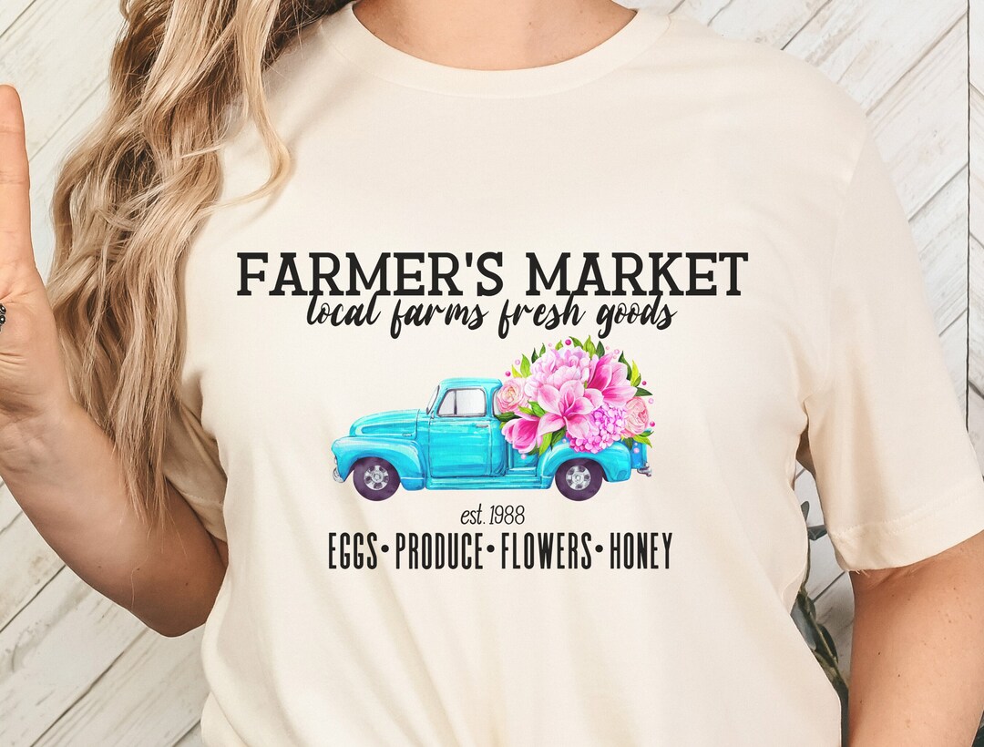 Vintage Farmers Market Cottage Core Shirt, Local Farms Fresh Goods ...