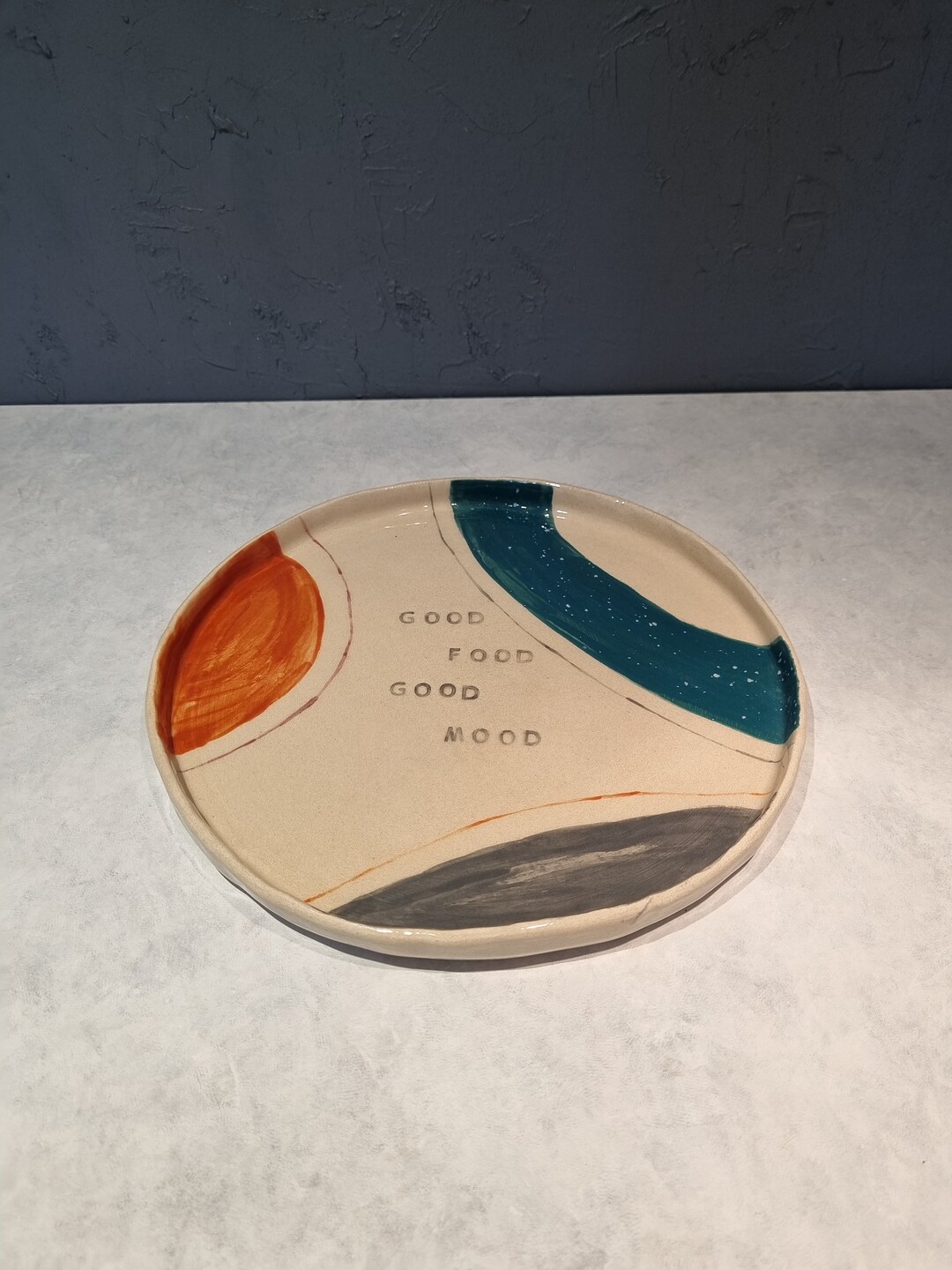 Good Food Handmade Ceramic Plate, Breakfast Plate - Etsy