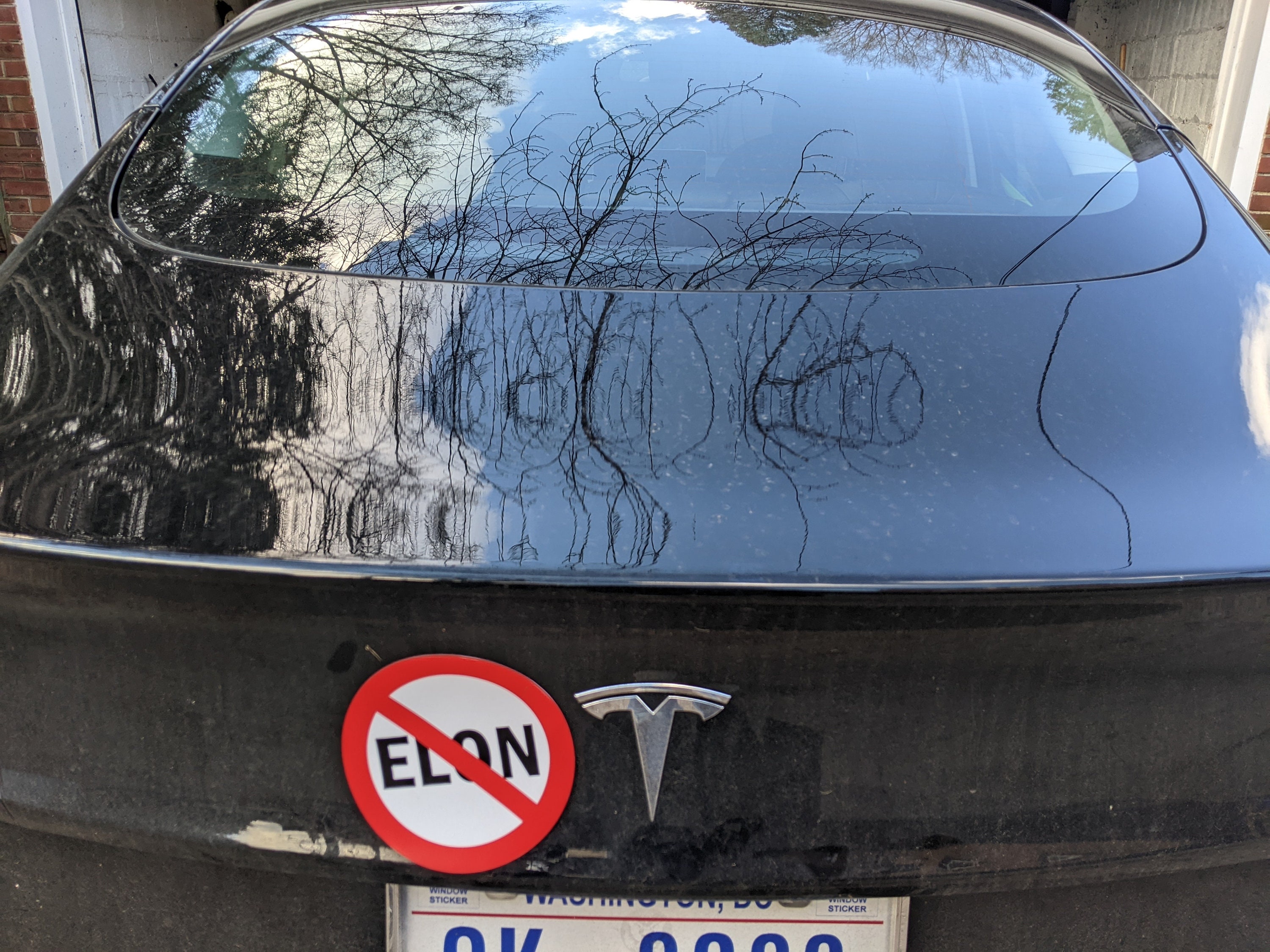 Anti-elon Magnet: Red Symbol, Black Text (5-inch Diameter) - Etsy