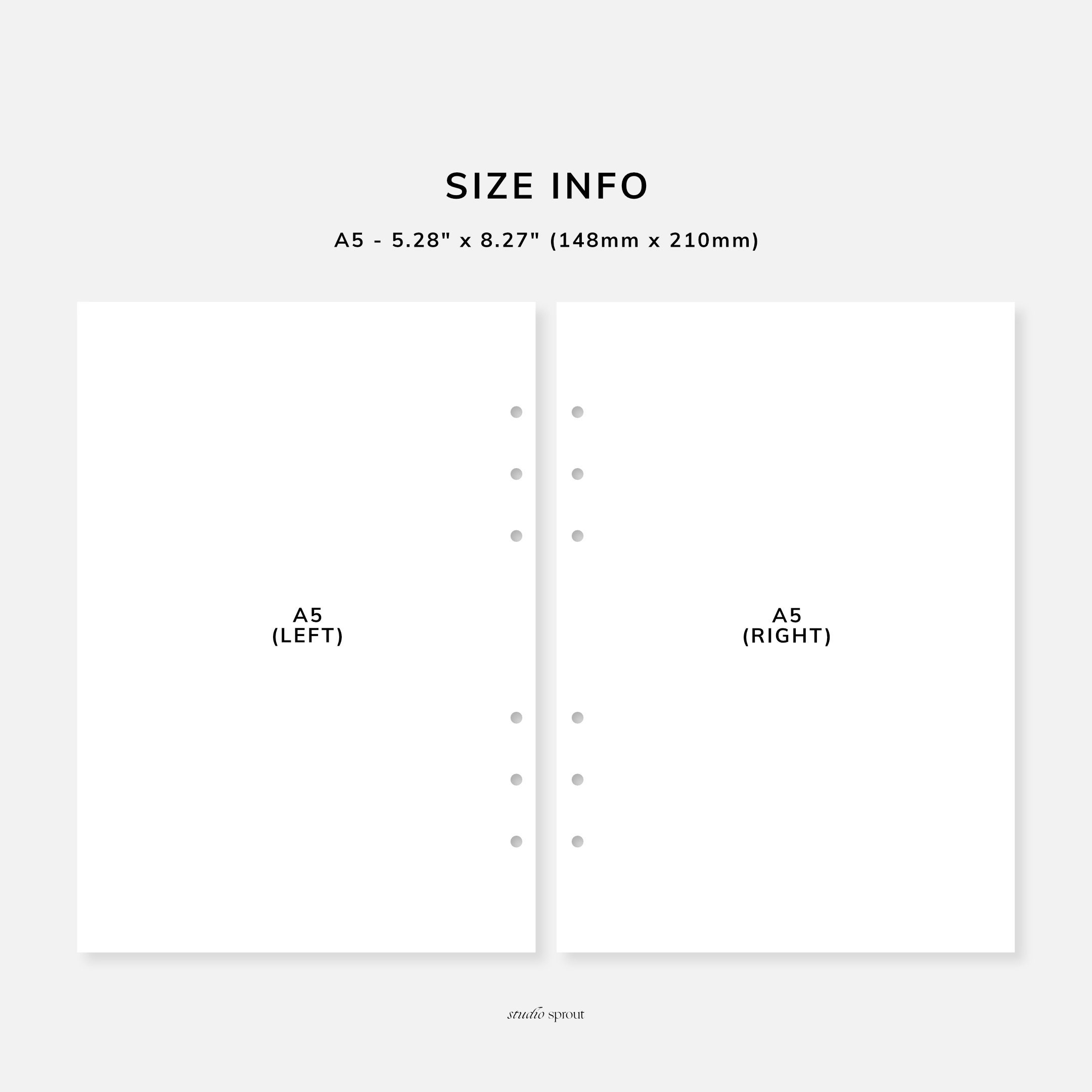 Daily Planner | A5 Printable Inserts | DO1P Day on One Page | Undated ...