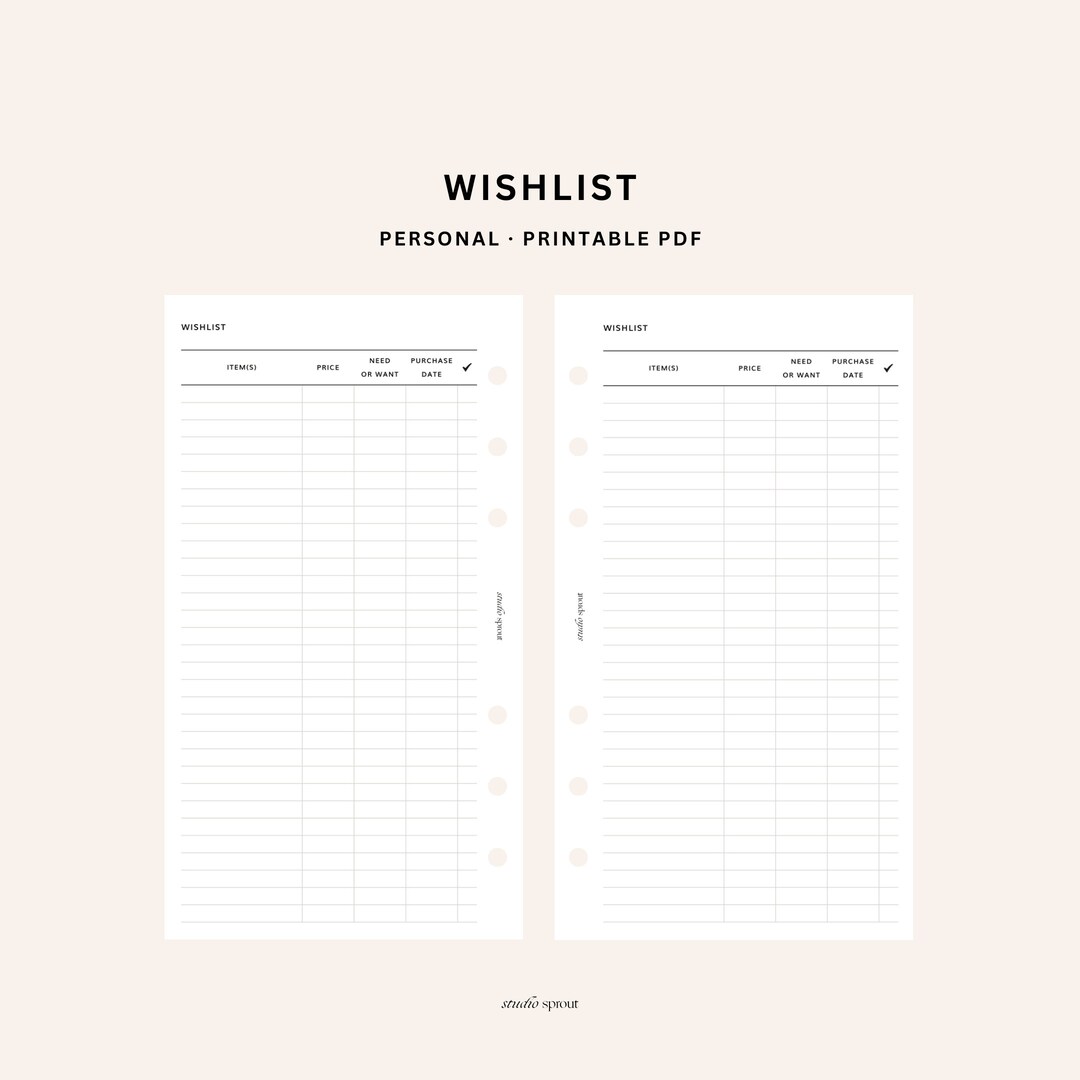 Wishlist | Personal Printable Inserts | Travel Destinations, Must-have ...