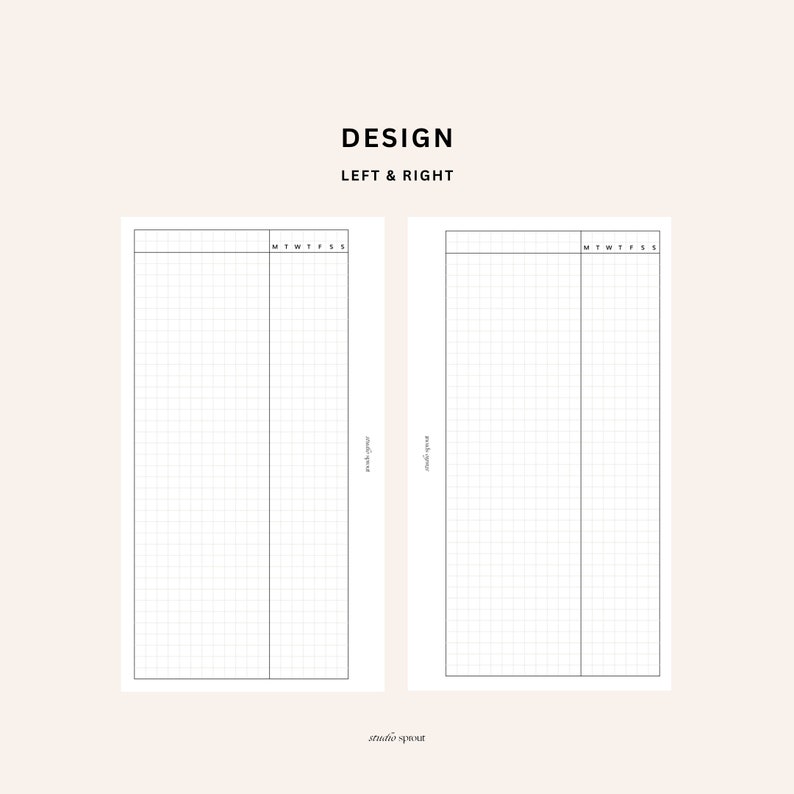 Weekly Tracker (4mm Grid) | Personal Printable Inserts - Etsy