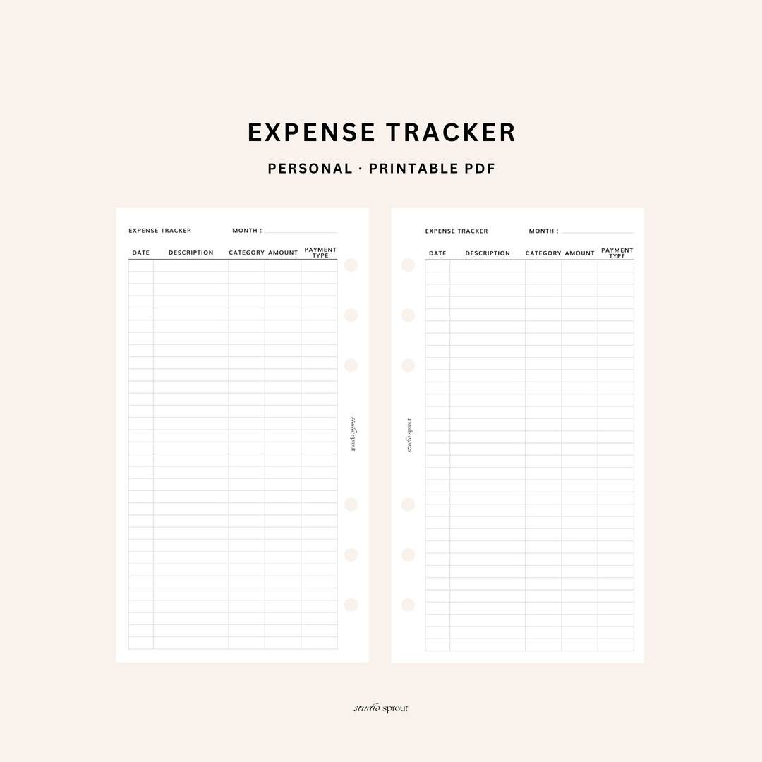 Expense Tracker | Personal Printable Inserts | Budget and Money ...