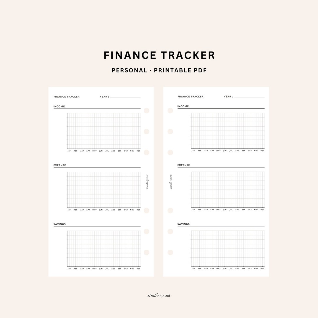 Finance Tracker | Personal Printable Inserts | Income Expense and ...
