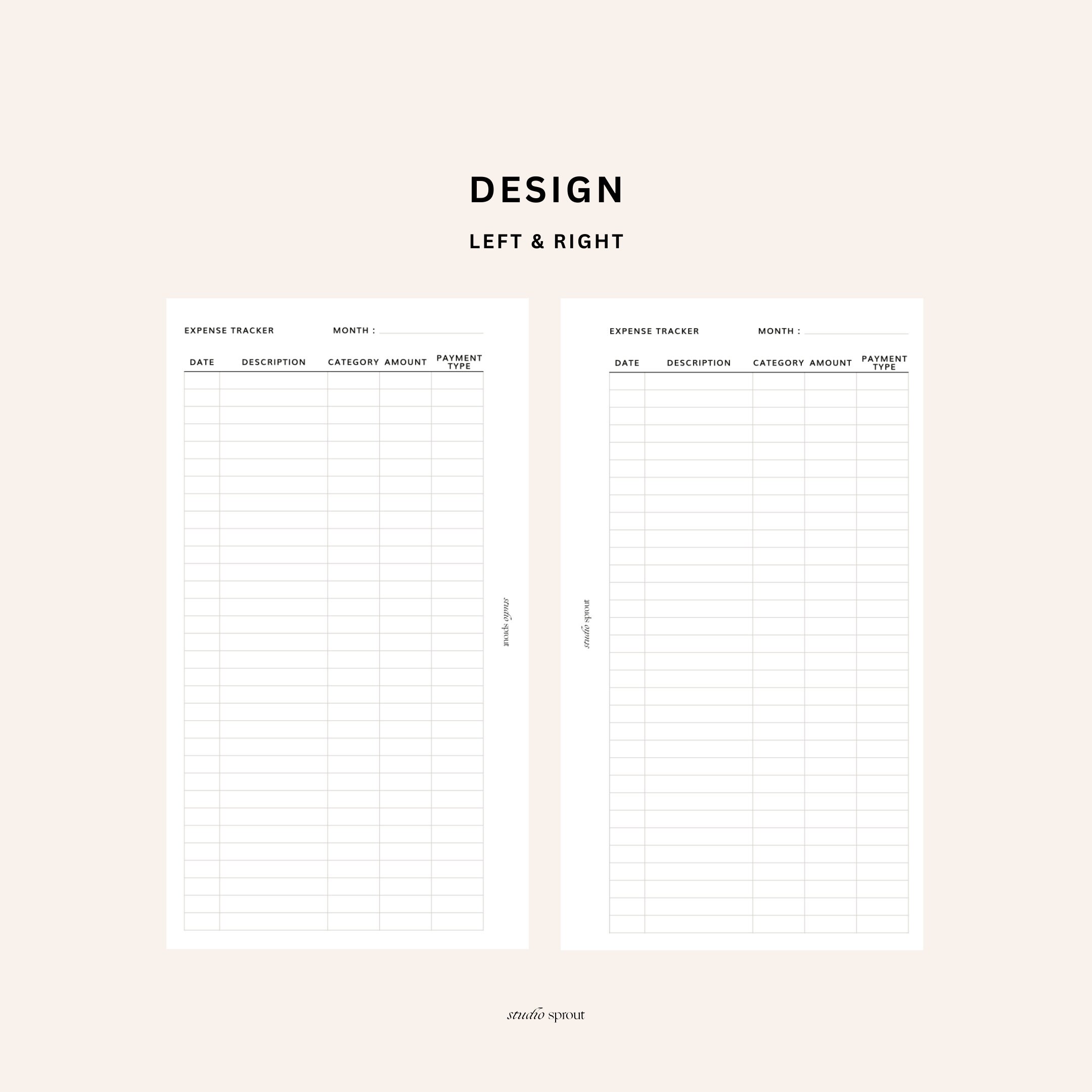 Expense Tracker | Personal Printable Inserts | Budget and Money ...