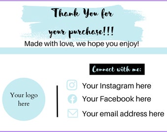 Printable Thank You Cards Business Template Small Business Thank You ...