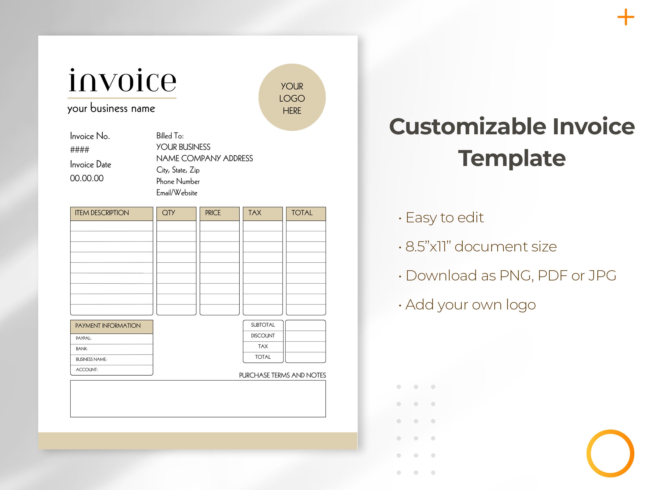 Invoice Template | Modern , Minimal Professional Invoice | Canva ...