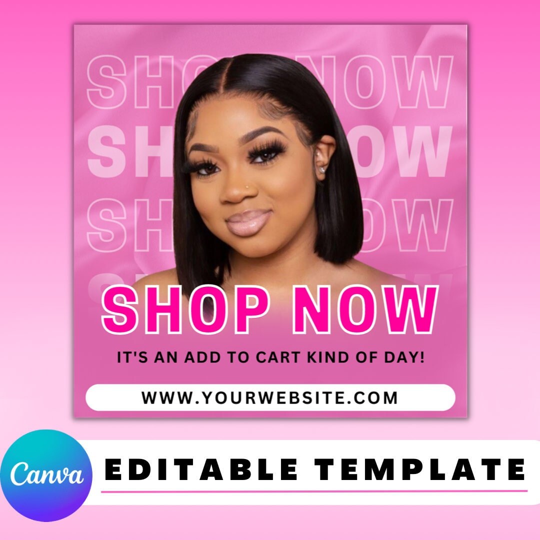 Pink Shop Now Flyer, February Flyer, Valentine Day, Hair, Makeup, Lash ...