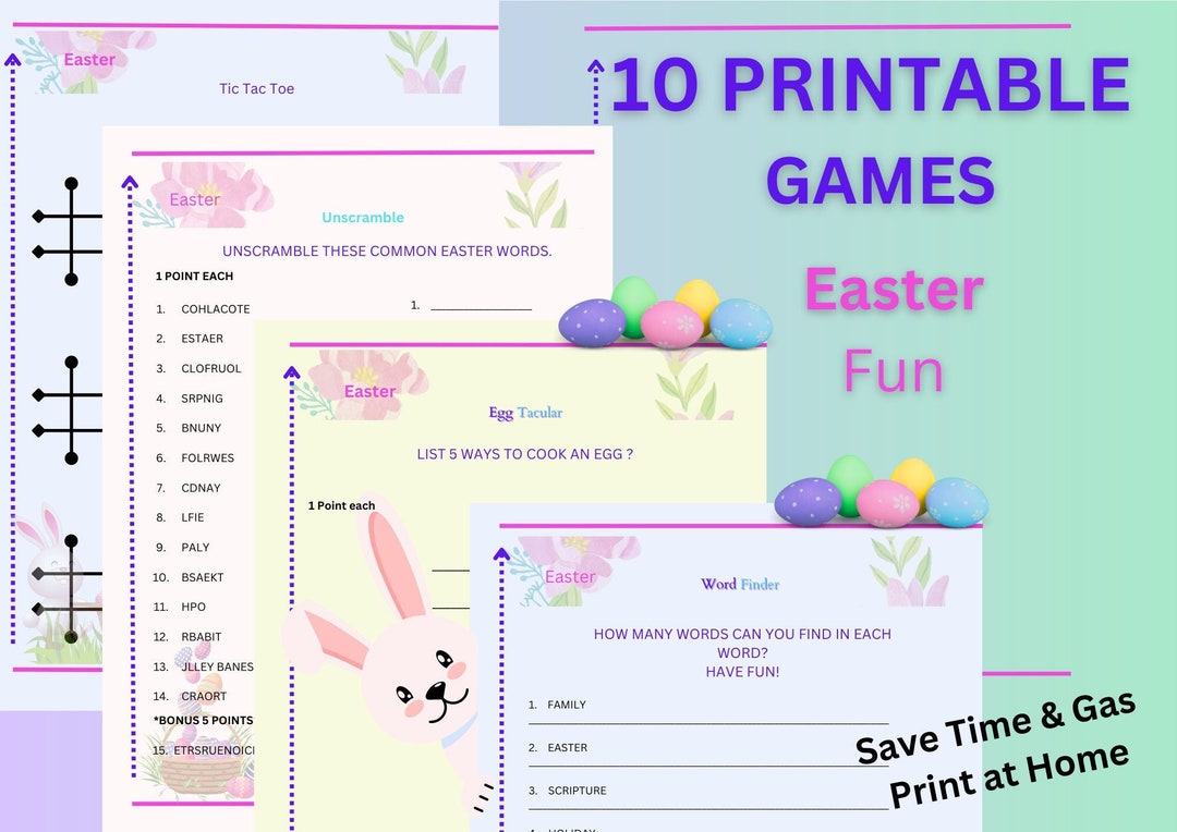 Easter Games Bundle, Printable Easter Party Games, Easter Games for ...