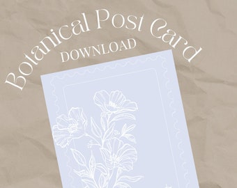 Printable Magnolia Botanical Post Card - Etsy