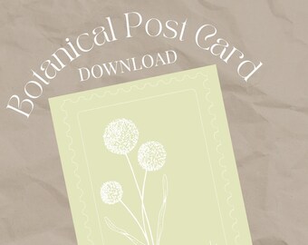 Printable Magnolia Botanical Post Card - Etsy